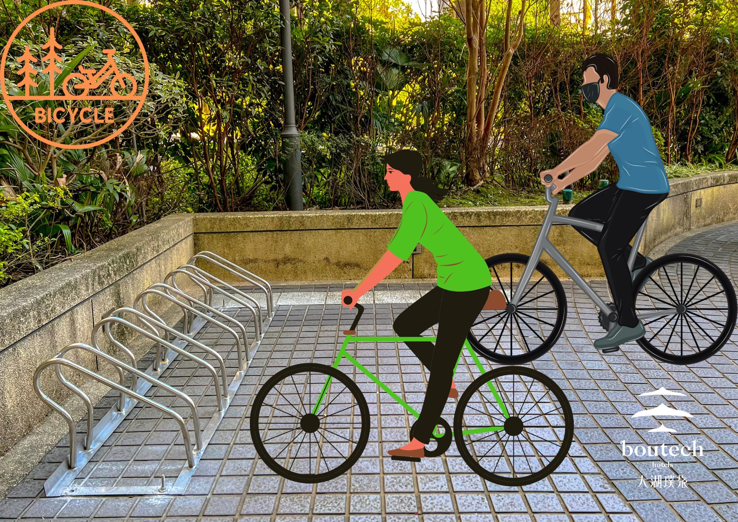 Bicycle parking area - Dahu Park Hotel